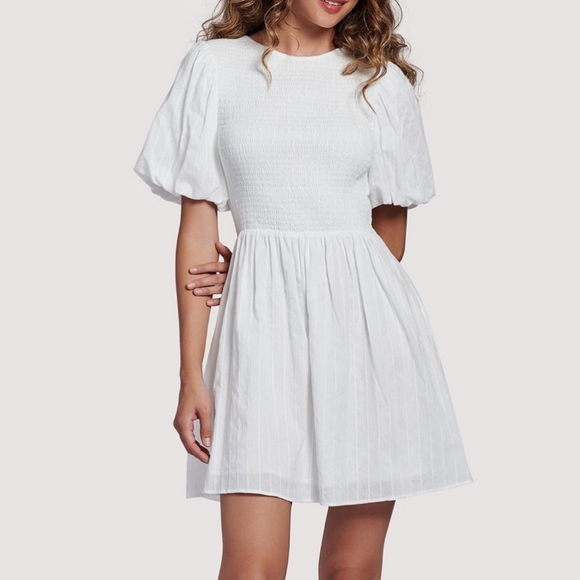 Lost + Wander | Dresses | Lost Wander Smocked Puff Sleeve Dress | Poshmark